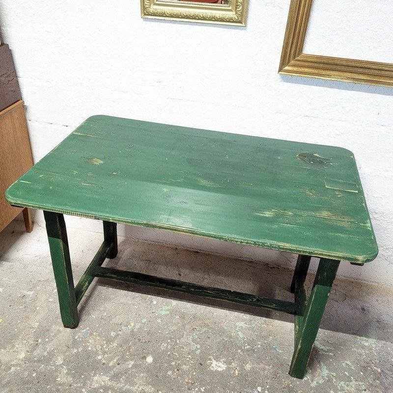Ancienne Table de Ferme Verte | L'Atelier Imparfait