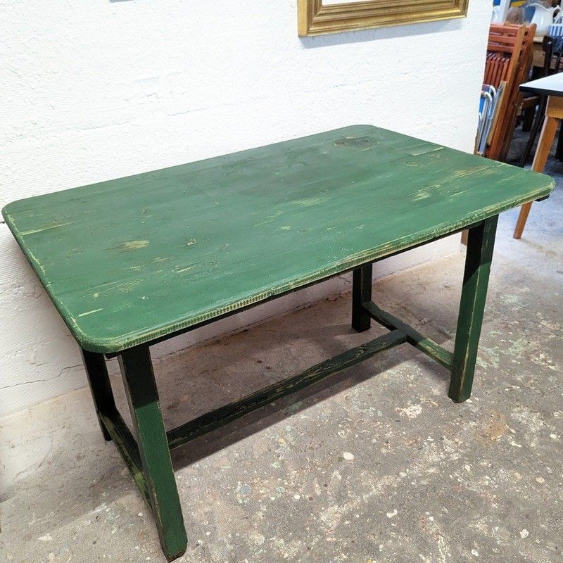 Ancienne Table de Ferme Verte | L'Atelier Imparfait