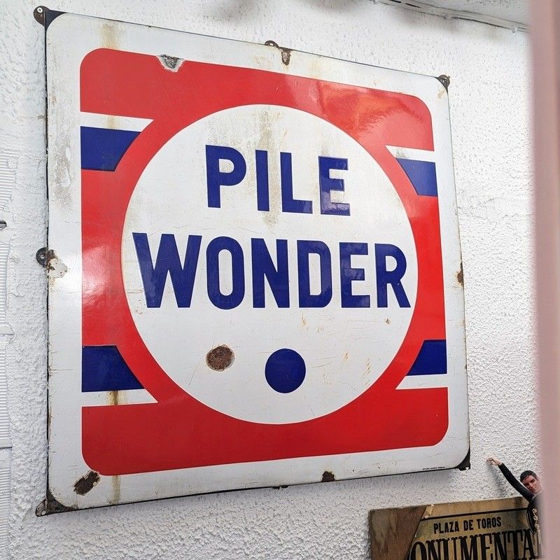 Grande Plaque émaillée PILE WONDER | L'Atelier Imparfait