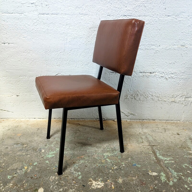 Chaise Vintage Métal et Skaï | L'Atelier Imparfait