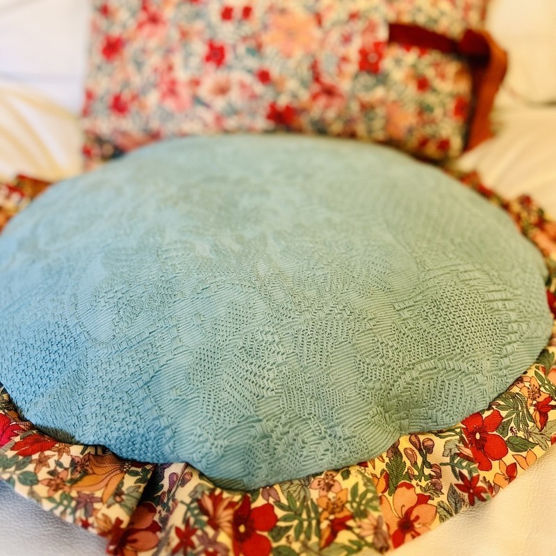 Coussin rond Romantique 50 cm | L'Atelier Imparfait