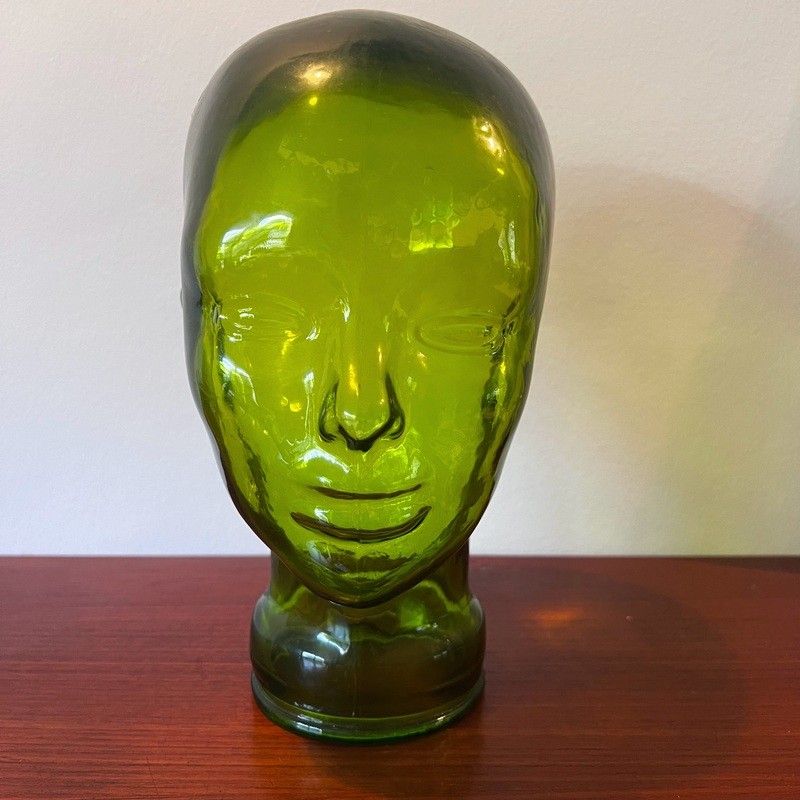 Tête en verre vert | L'Atelier Imparfait