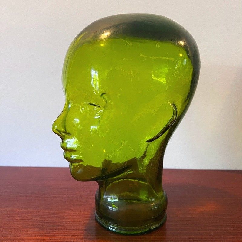 Tête en verre vert | L'Atelier Imparfait