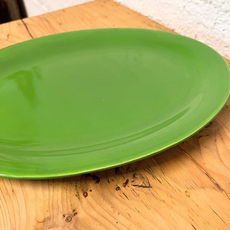 Plat Ovale Vert Ancien | L'Atelier Imparfait