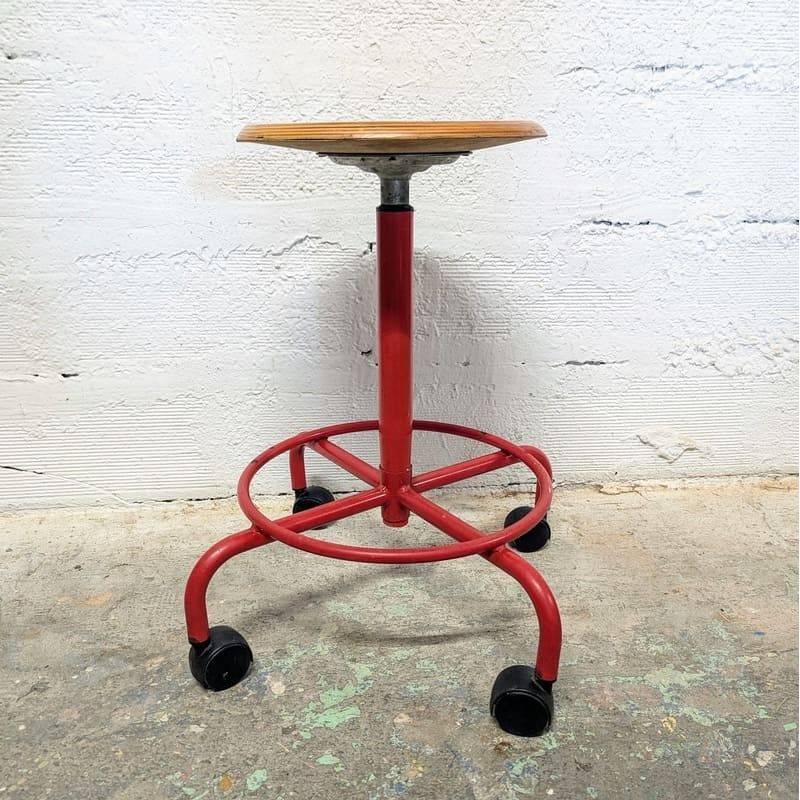 Tabouret d'atelier sur roulettes | L'Atelier Imparfait